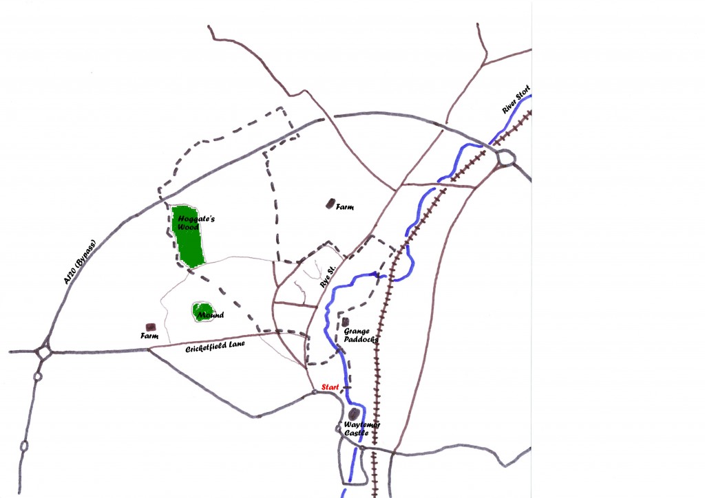 Walk 1 map | Bishop's Stortford & District Footpath Association